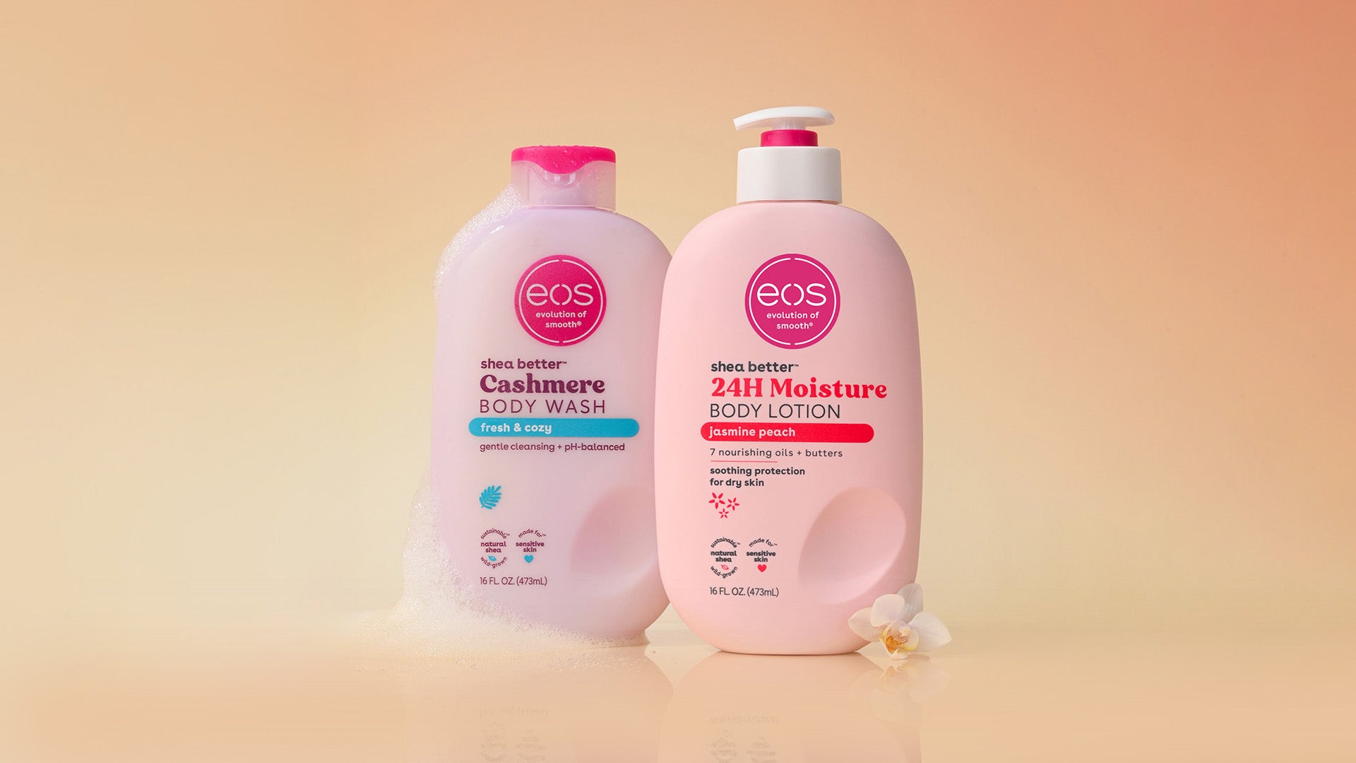 Peach Lotion | Shea Better Jasmine Peach Body Lotion by eos