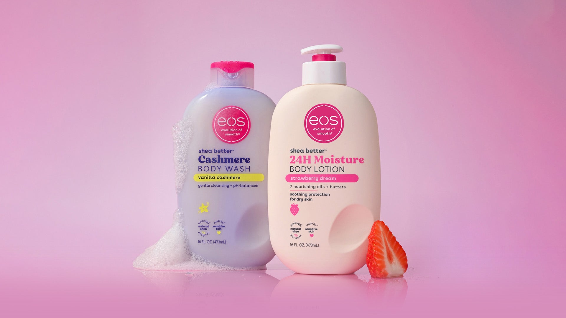 Strawberry Lotion | Shea Better Strawberry Dream Body Lotion by eos