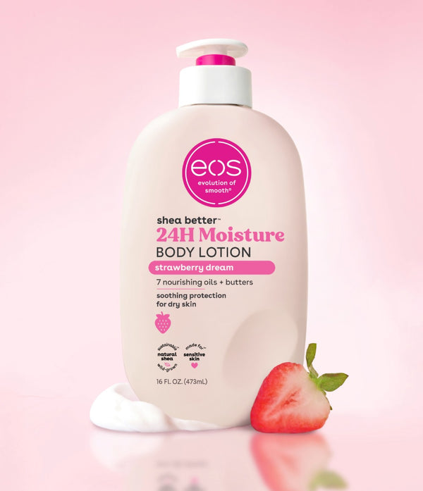 Strawberry Lotion | Shea Better Strawberry Dream Body Lotion by eos