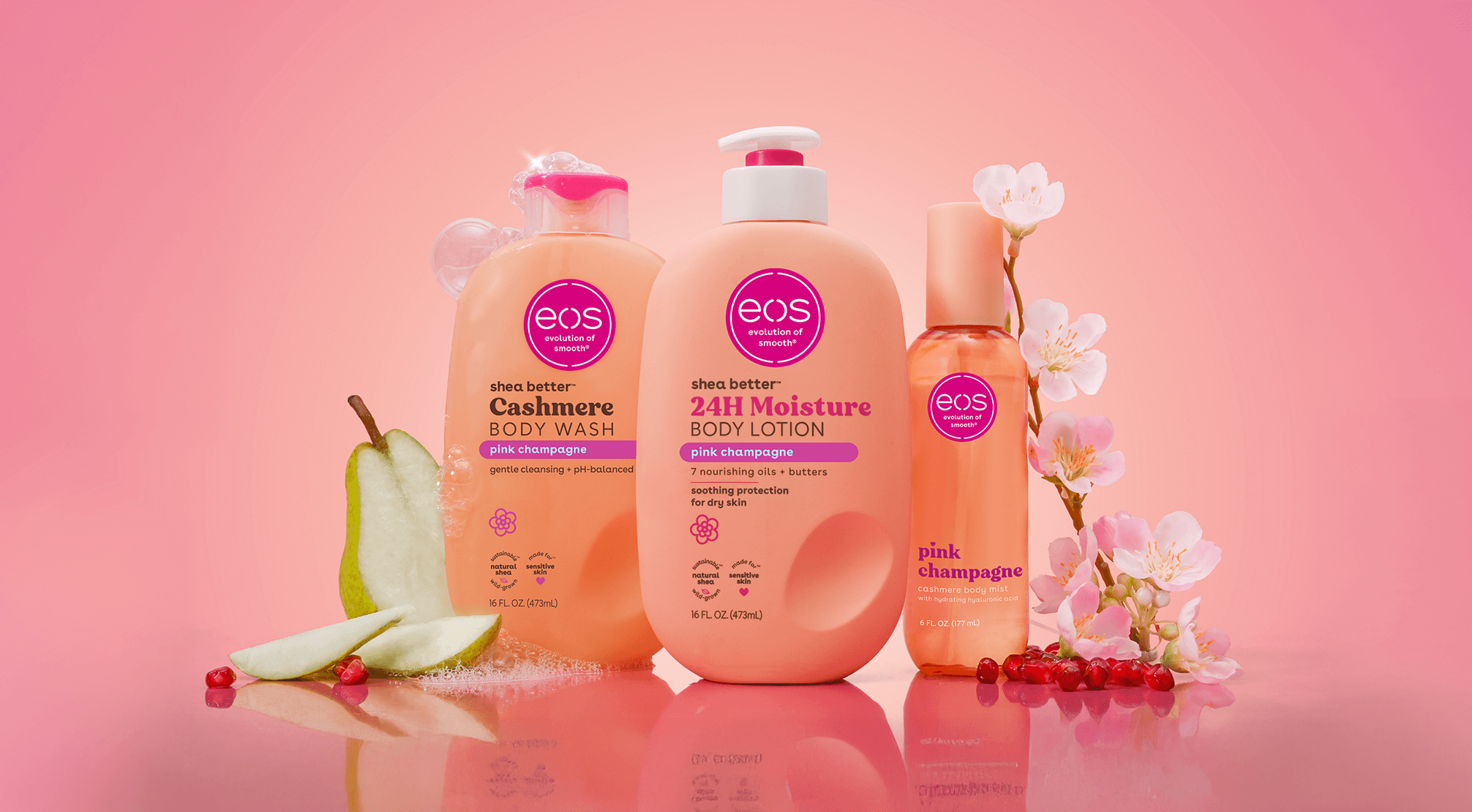Pink Champagne Lotion | Shea Better Pink Champagne Body Lotion by eos