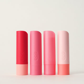 4 Piece Natural Super Strawberry Lip Balm Variety Stick Set by eos